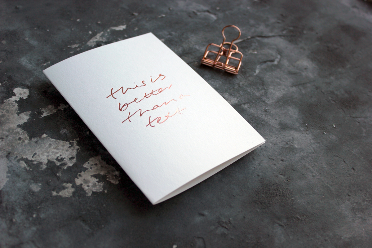 Luxury foil cards with a cheeky message – Text From A Friend