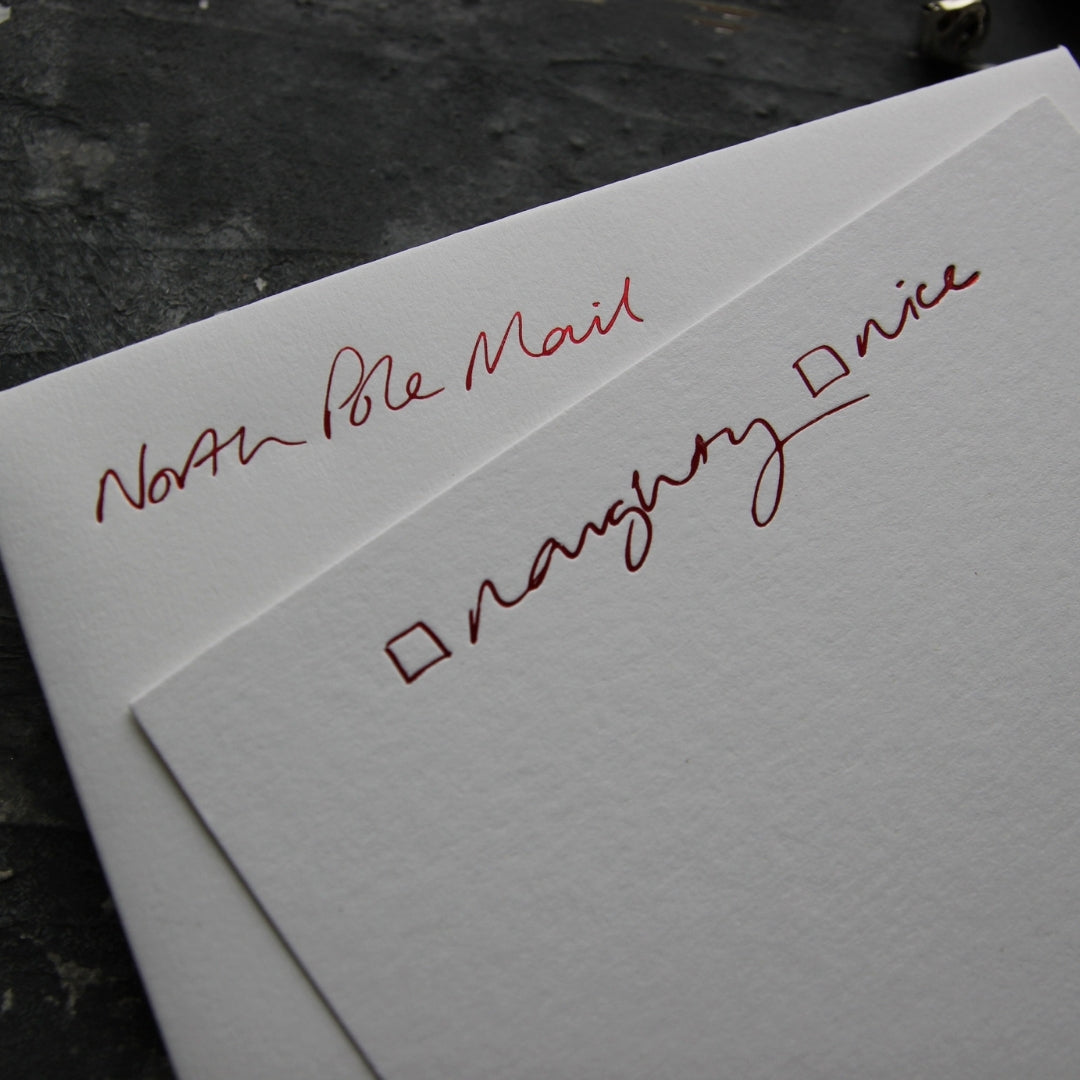 Naughty or Nice Santa Notecard | Tick Box Christmas Card – Text From A ...